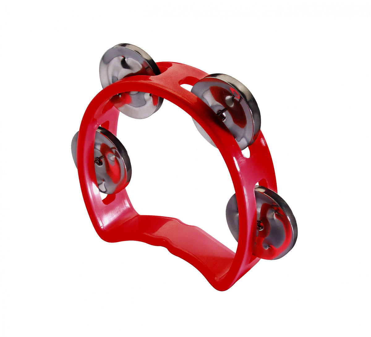 TAB-MINI/RD Cutaway Tambourine 4Jing Red — Drum Supply