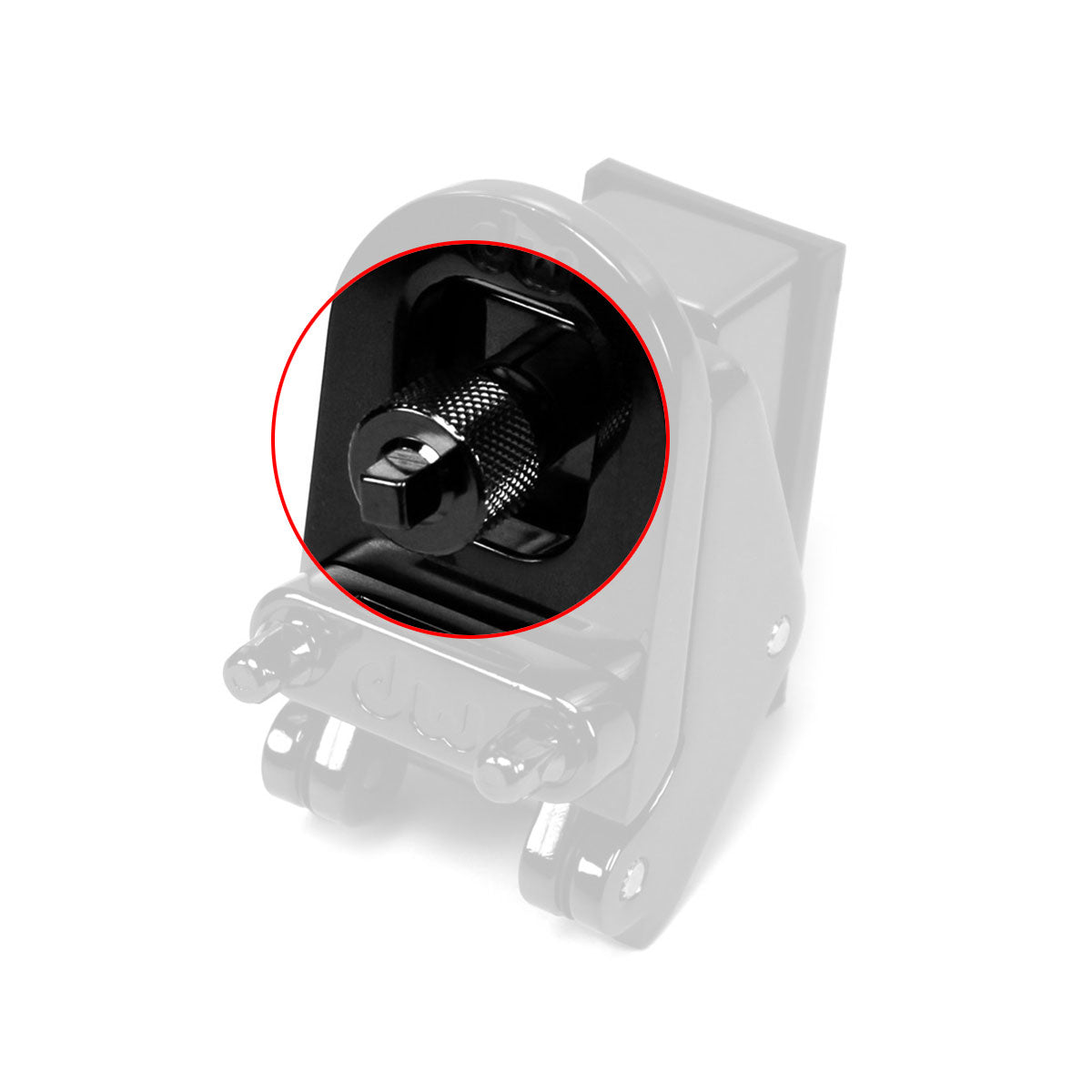 DW Mag Throw Off Tension Adjustment Knob Black Chrome — Drum Supply