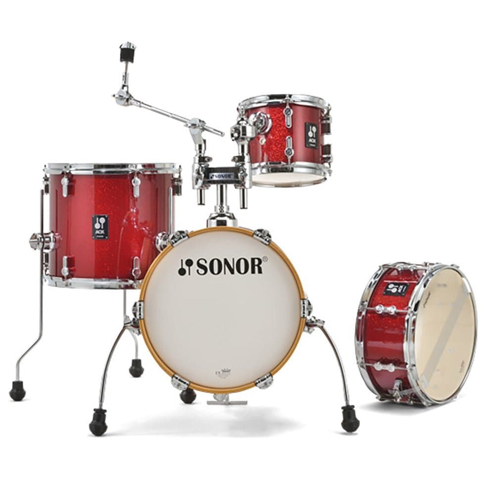 Sonor AQX 4pc Micro Drum Set Red Moon Sparkle — Drum Supply