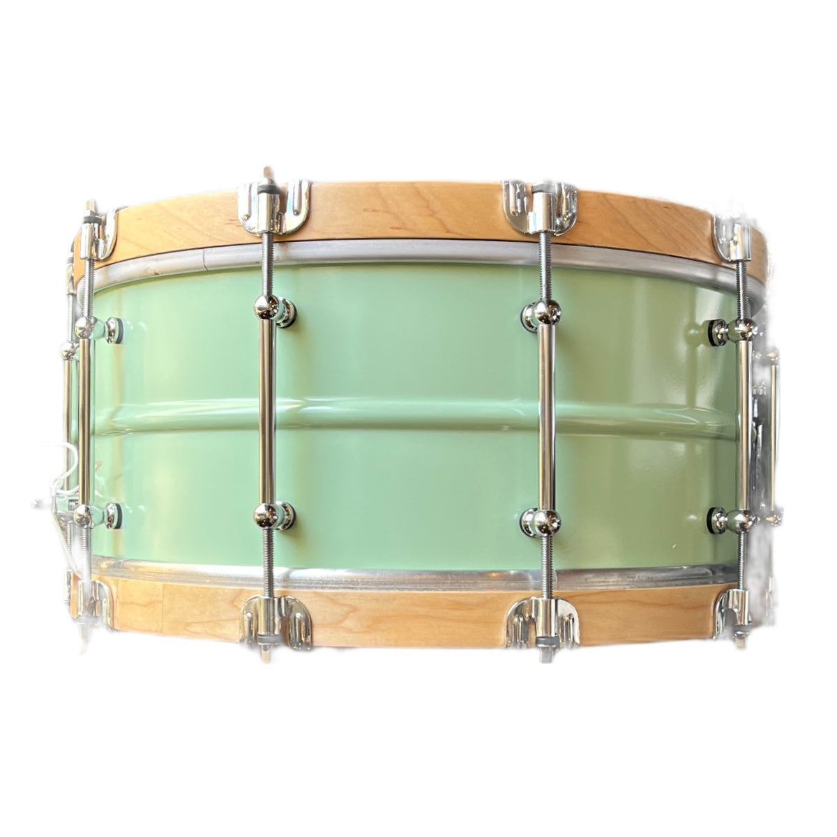 Hello Drum Snare - Powder Mint Aluminum 6.5x14 — Drum Supply