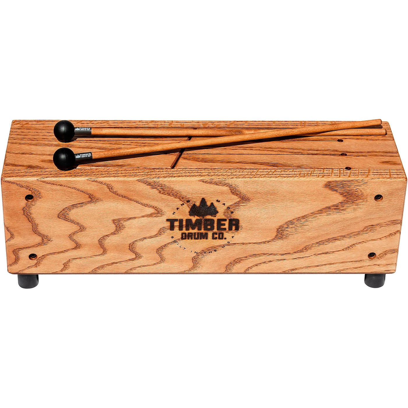 Timber Drum Company Slit Tongue Log Drum with Mallets — Drum Supply