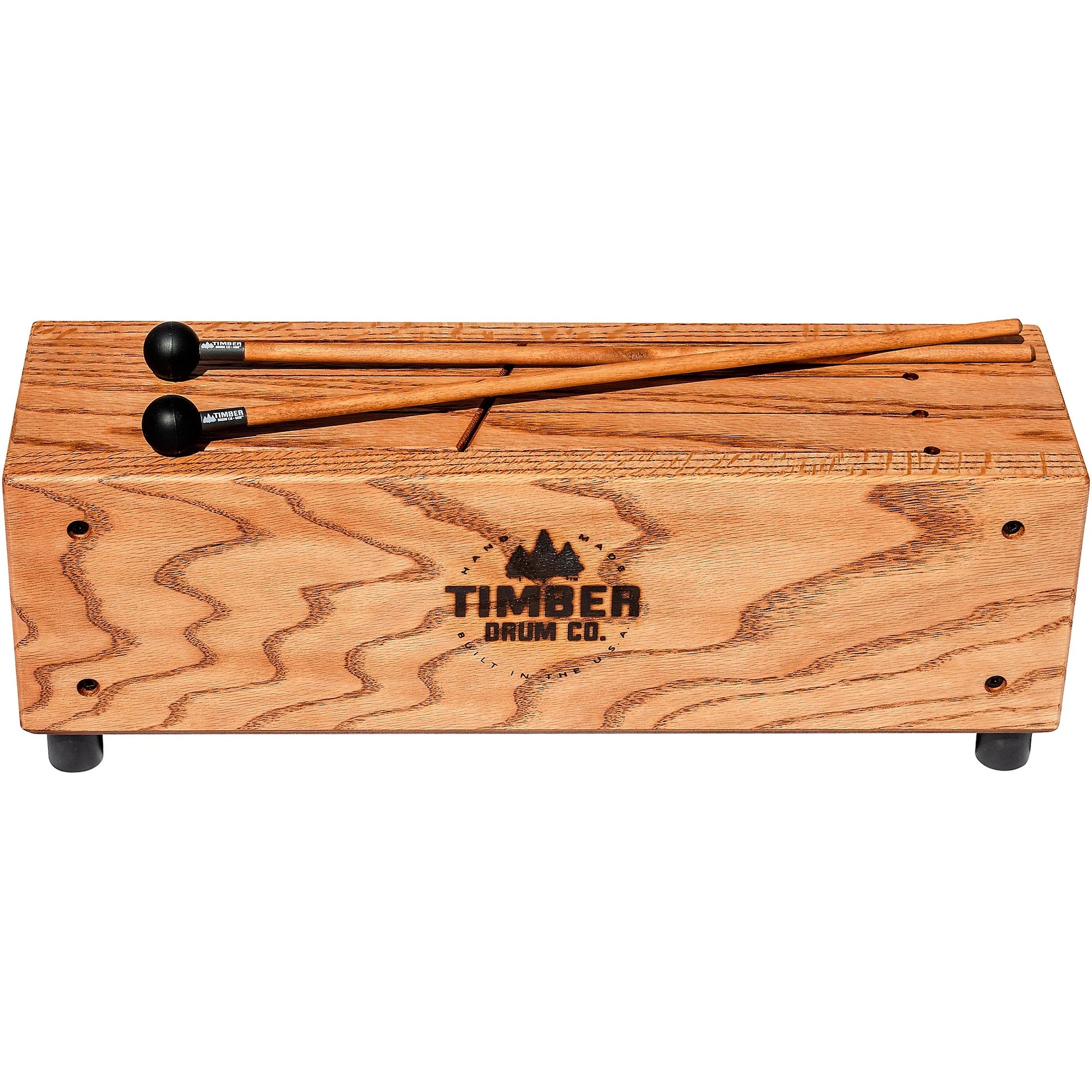 Timber Drum Company Slit Tongue Log Drum with Mallets — Drum Supply